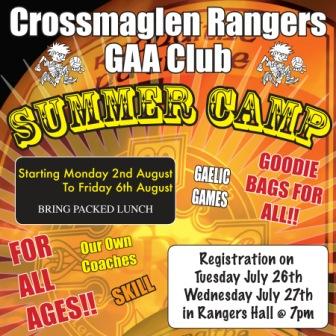 Crossmaglen Rangers GAC » Summer Camp Registration Nights