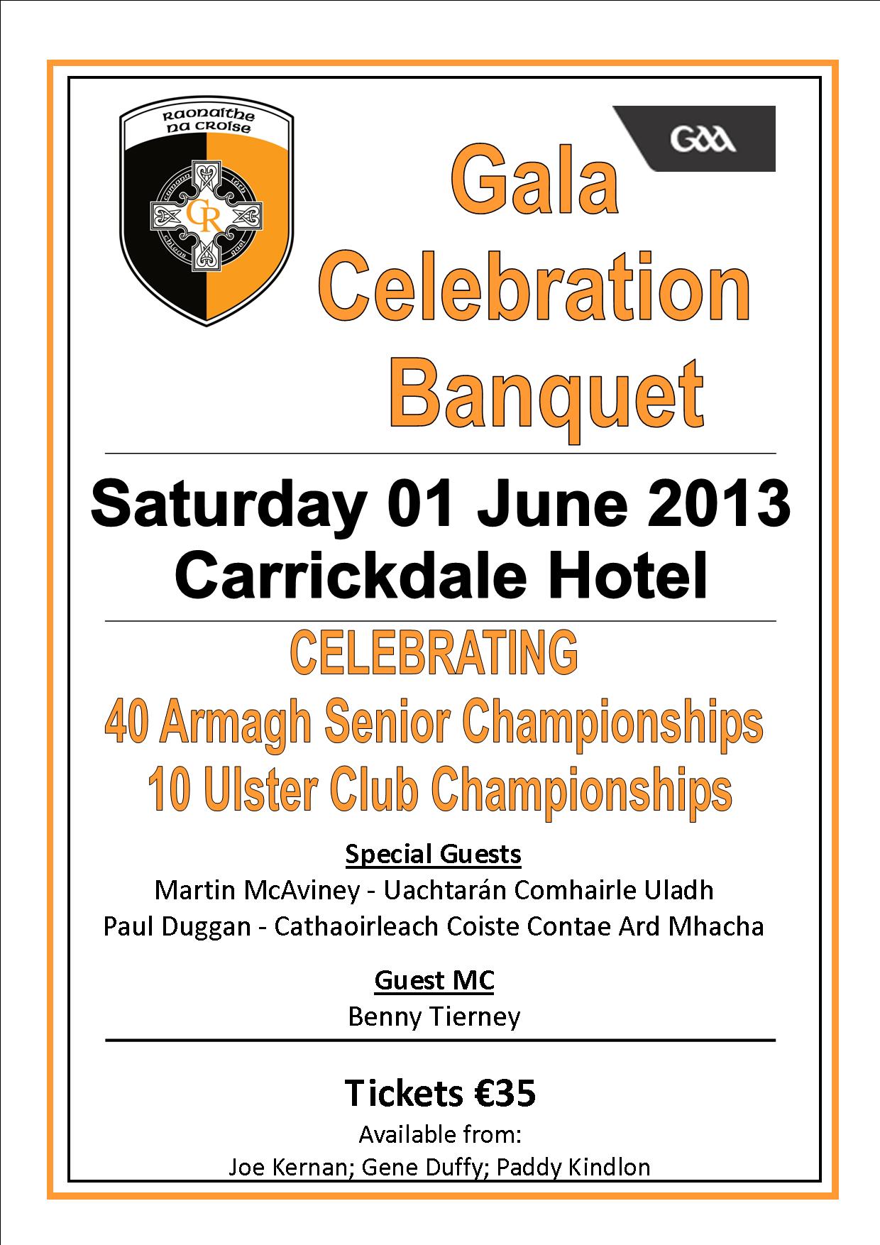 Crossmaglen Rangers GAC » Gala Banquet