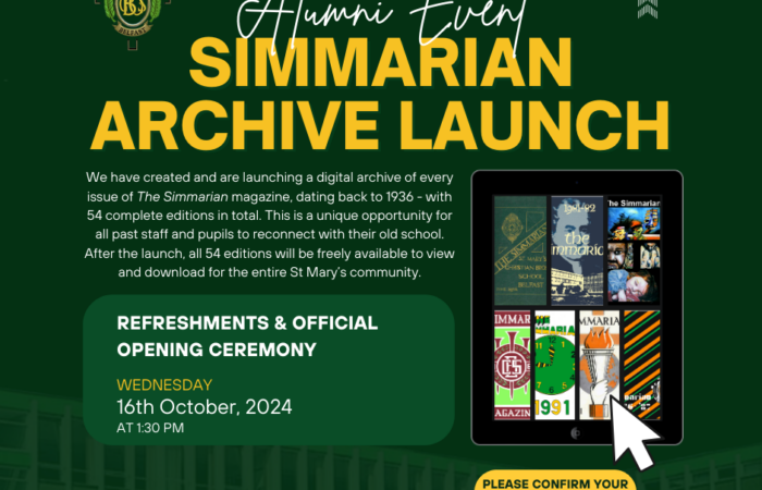 SIMMARIAN DIGITAL LIBRARY LAUNCH - St Mary's CBGS Belfast